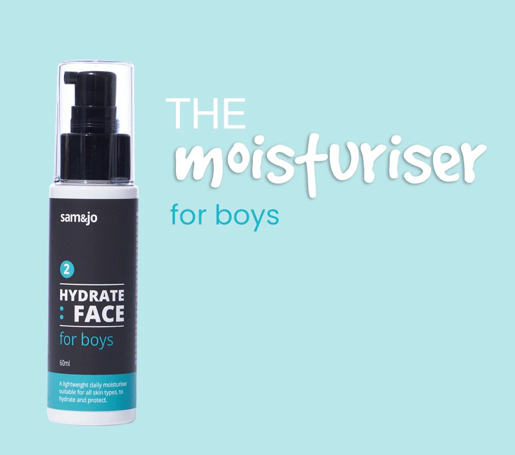 Teen Boys Hydrate Face Moisturiser | Sam and Jo – Jasmine Blush